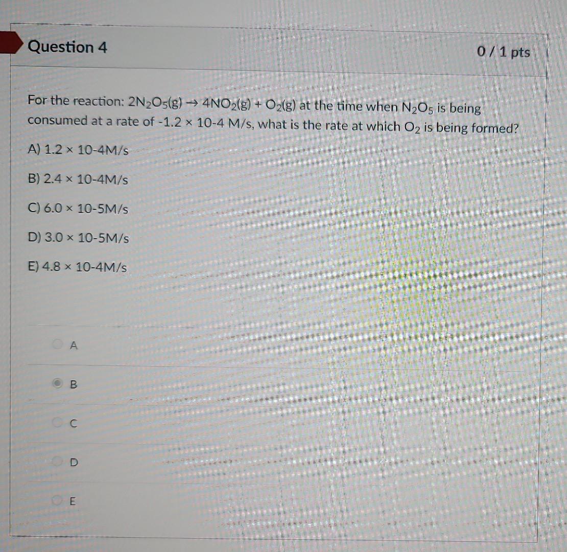 Solved For the reaction: 2 N2O5( g)→4NO2( g)+O2( g) at the | Chegg.com