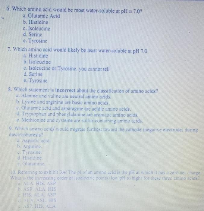 Solved 1. Which amino acid has a basic R group at neutral | Chegg.com
