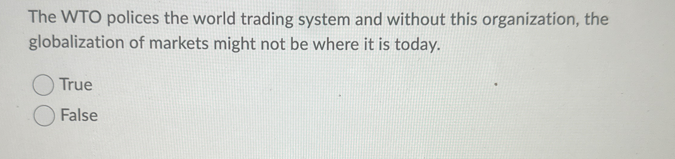 Solved The WTO polices the world trading system and without | Chegg.com