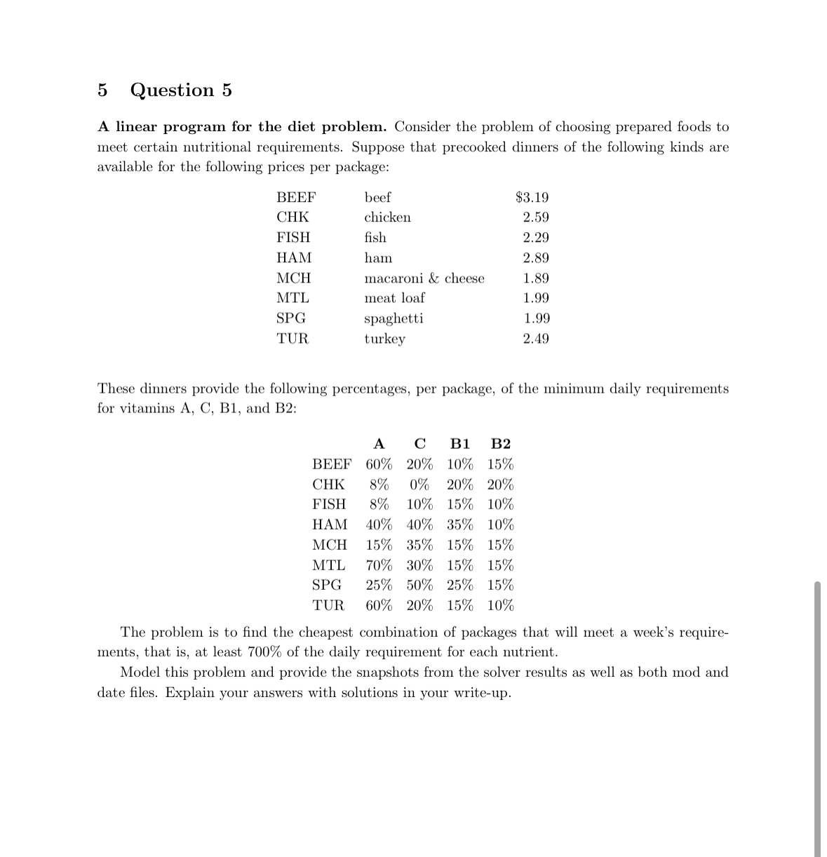 Solved Can you solve this for me5 ﻿Question 5A linear | Chegg.com