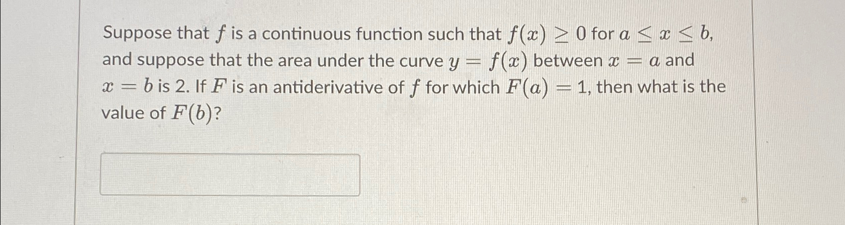 Solved Suppose that f ﻿is a continuous function such that | Chegg.com
