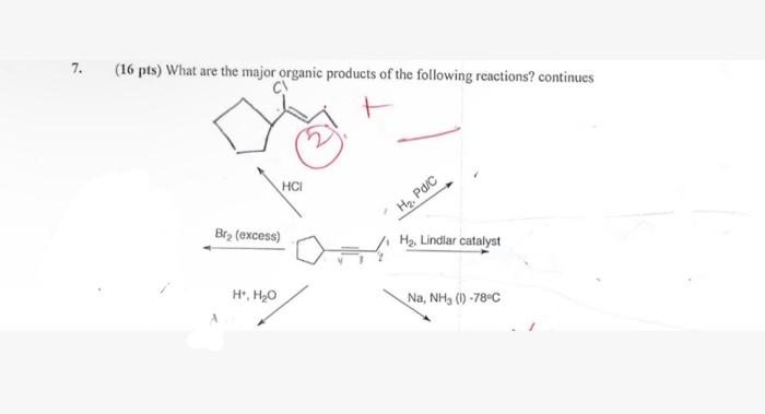 Solved 17. (4 pts) What products are formed when the | Chegg.com