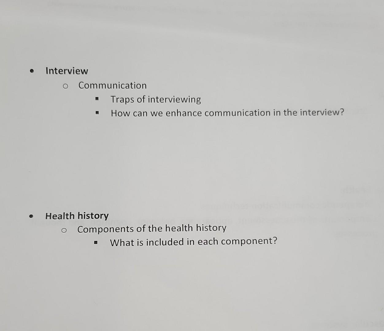 Solved - Interview Communication - Traps of interviewing - | Chegg.com
