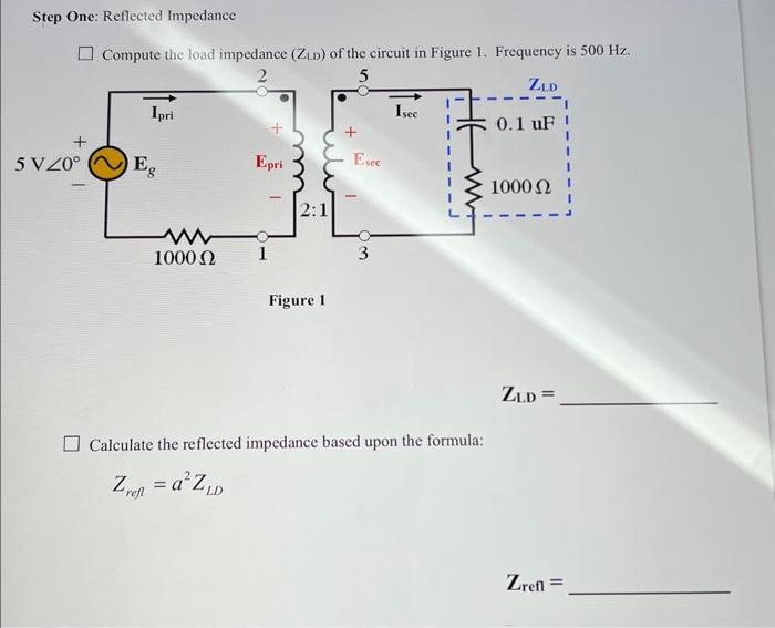Solved Compute the load impedance (Z.D) of the circuit in | Chegg.com
