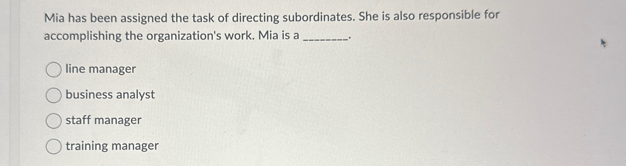 Solved Mia has been assigned the task of directing | Chegg.com