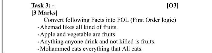 Solved [3 Marks] Go through the following scenario of | Chegg.com