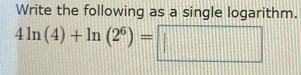 Solved Write the following as a single | Chegg.com