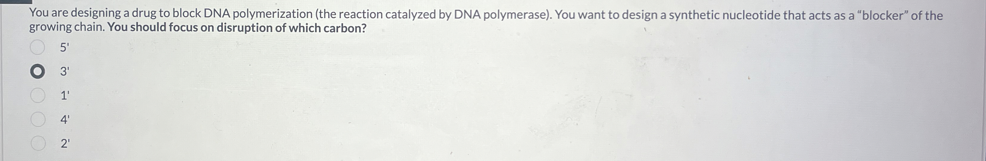 Solved You are designing a drug to block DNA polymerization | Chegg.com