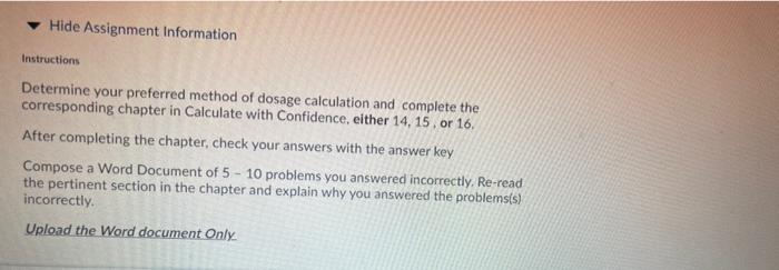 Hide Assignment Information Instructions Determine | Chegg.com