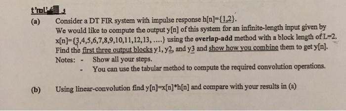 Solved trol! (a) Consider a DT FIR system with impulse | Chegg.com