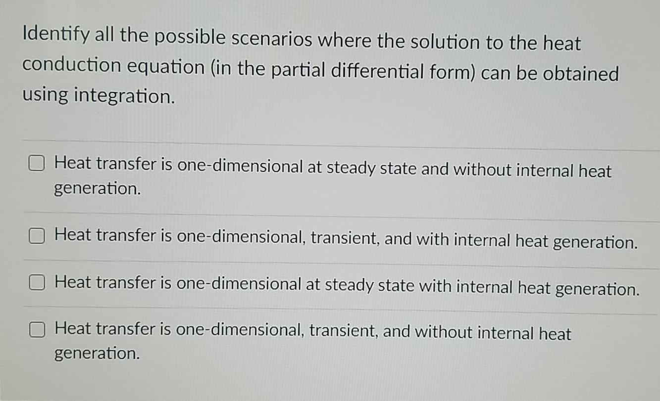 Solved Identify all the possible scenarios where the | Chegg.com