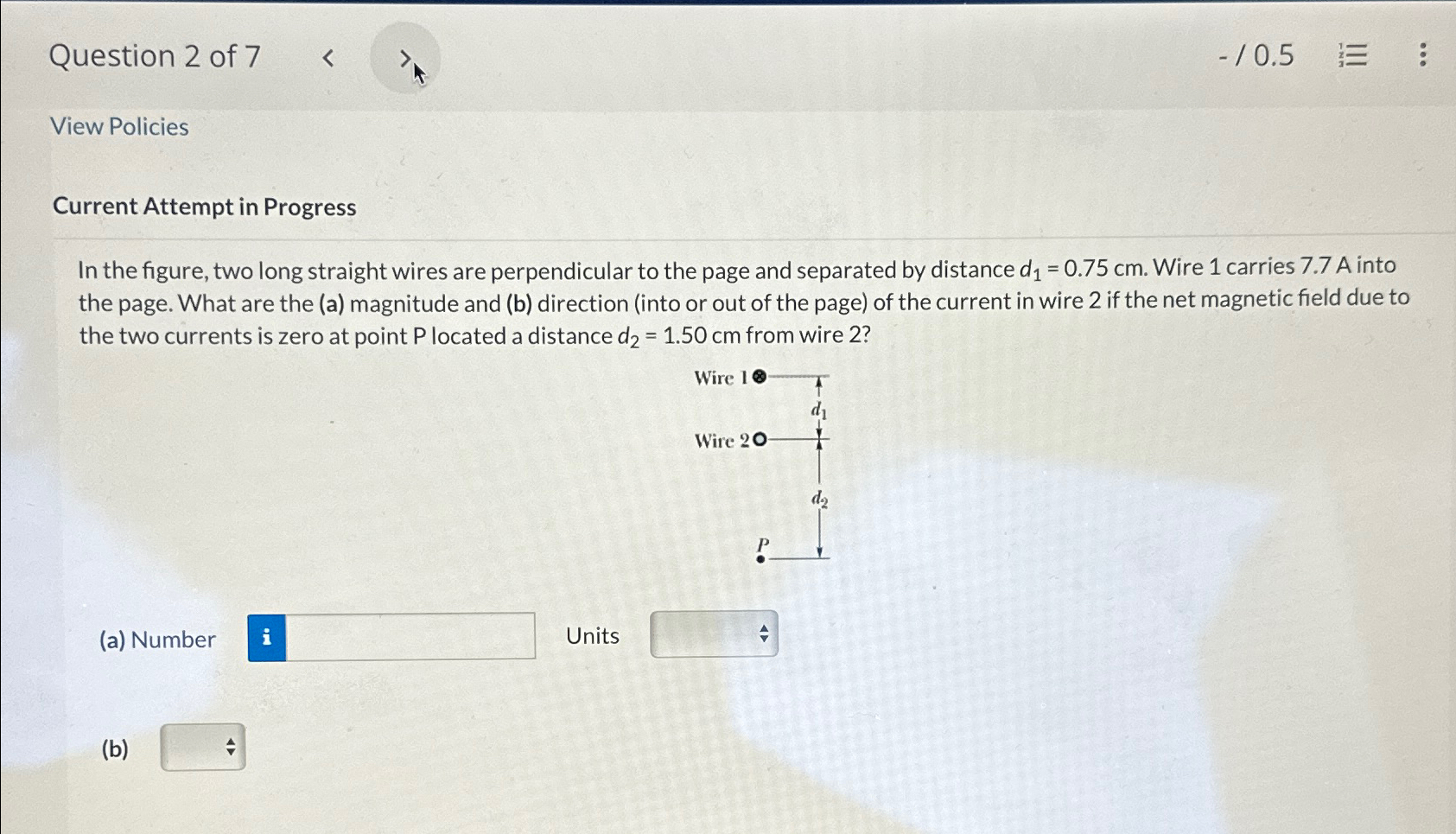 Solved Question 2 ﻿of 7-0.5View PoliciesCurrent Attempt in | Chegg.com