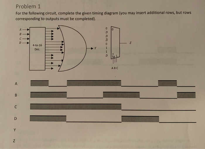 Solved Problem 1 For the following circuit, complete the | Chegg.com
