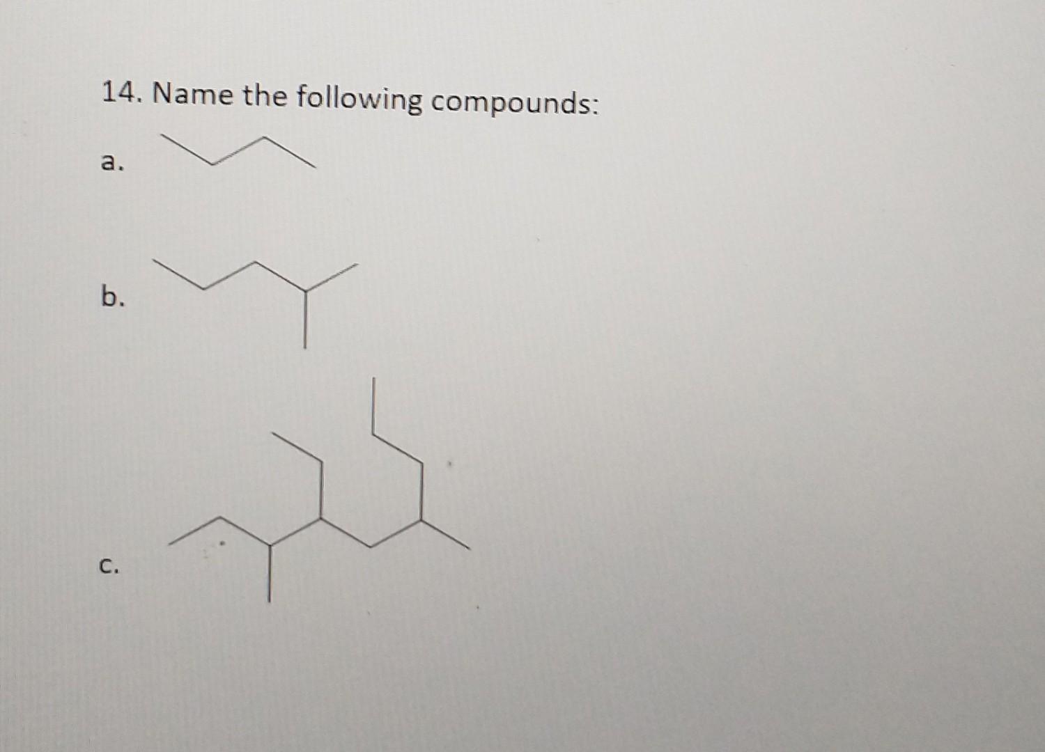Solved 1. Convert each compound to a line angle (skeletal) | Chegg.com