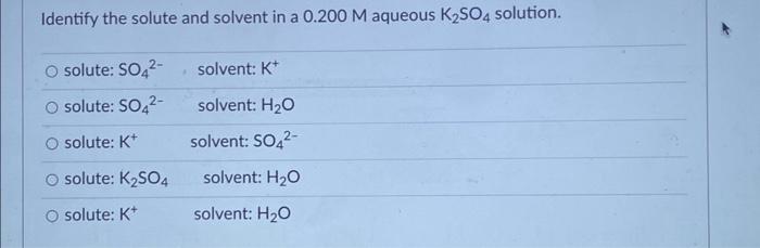 Solved Identify the solute and solvent in a 0.200M aqueous | Chegg.com