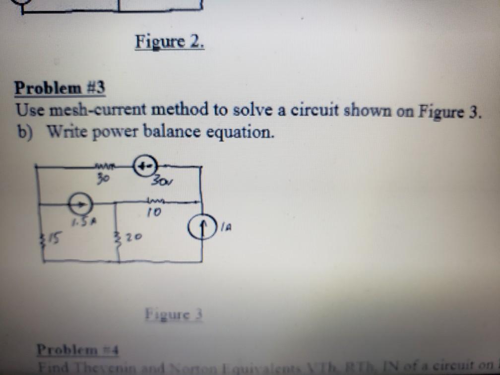 Solved Figure 2. Problem #3 Use mesh-current method to solve | Chegg.com