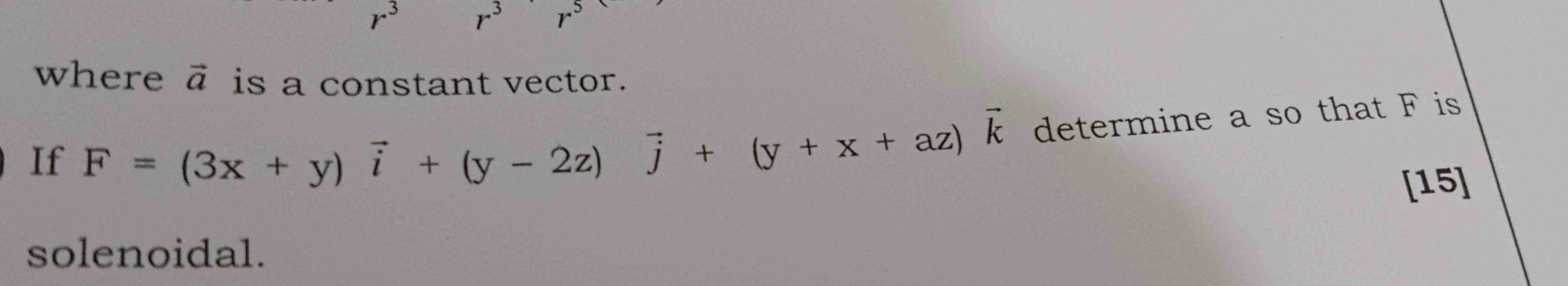 Solved If F=(3x+y)vec(i)+(y-2z)vec(j)+(y+x+az)vec(k) | Chegg.com
