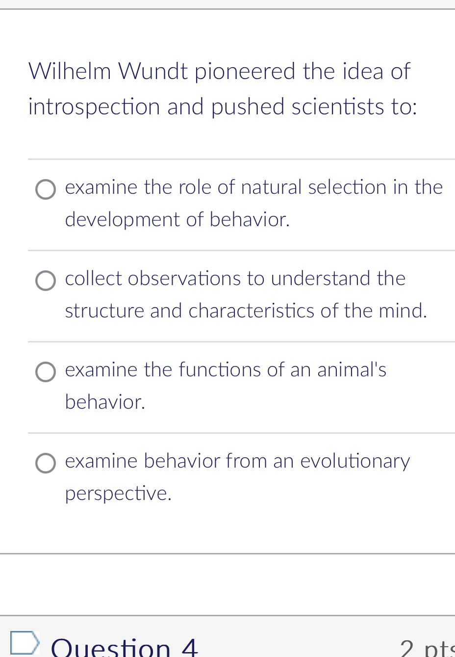 Solved Wilhelm Wundt pioneered the idea of introspection and | Chegg.com