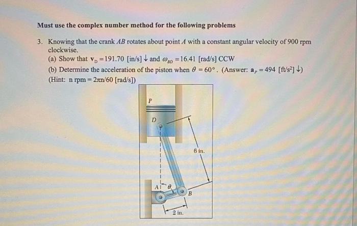 Solved Must use the complex number method for the following | Chegg.com