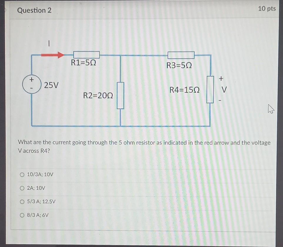 Solved What are the current going through the 5ohm resistor | Chegg.com