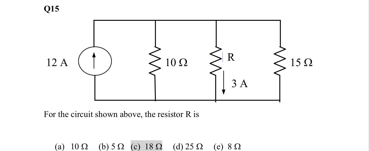 Solved Q1512AFor the circuit shown above, the resistor R | Chegg.com