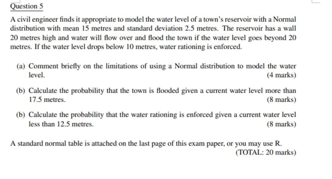 Solved A civil engineer finds it appropriate to model the | Chegg.com