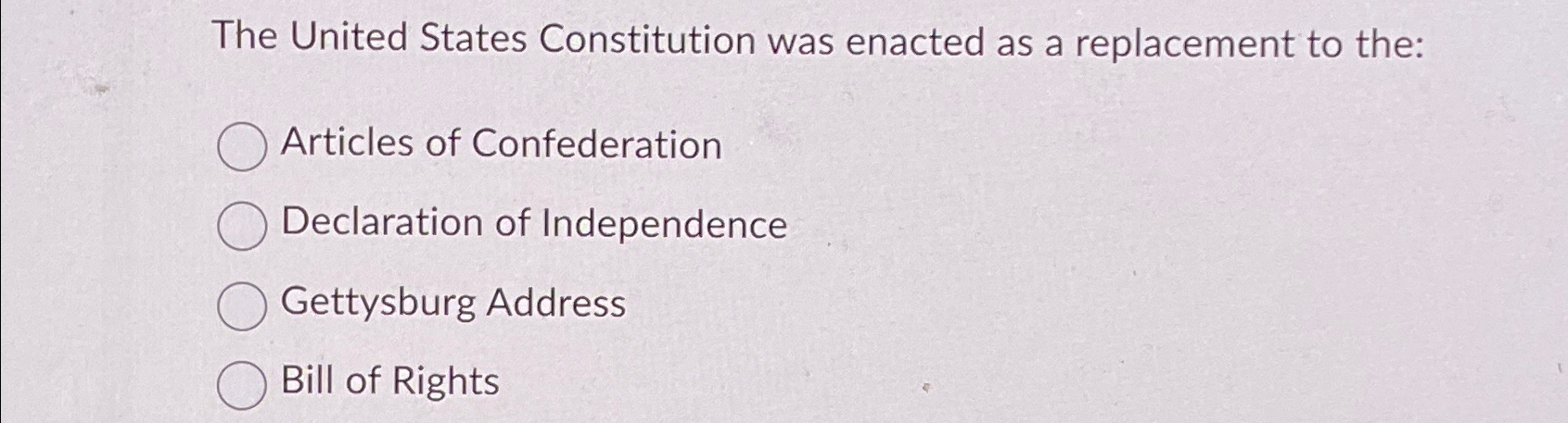 Solved The United States Constitution was enacted as a | Chegg.com