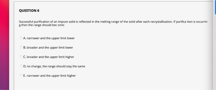 Solved Successful purification of an impure solid is | Chegg.com