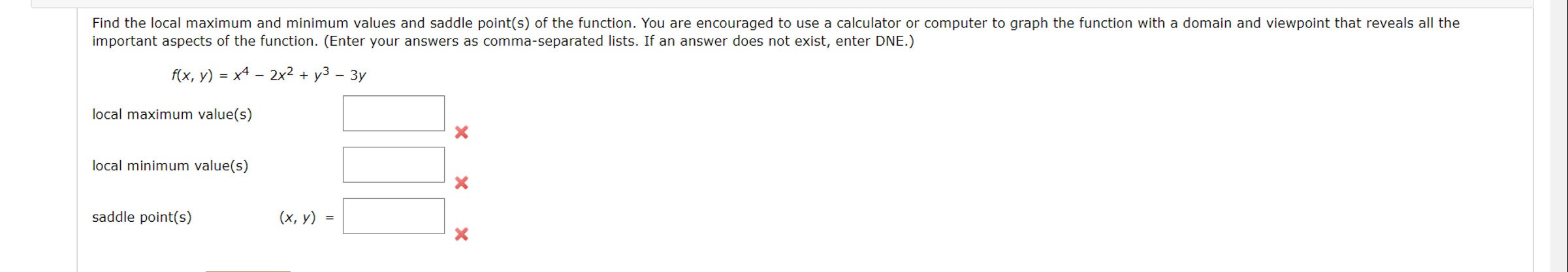 Solved important aspects of the function. (Enter your | Chegg.com