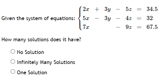 Solved Given the system of equations: | Chegg.com
