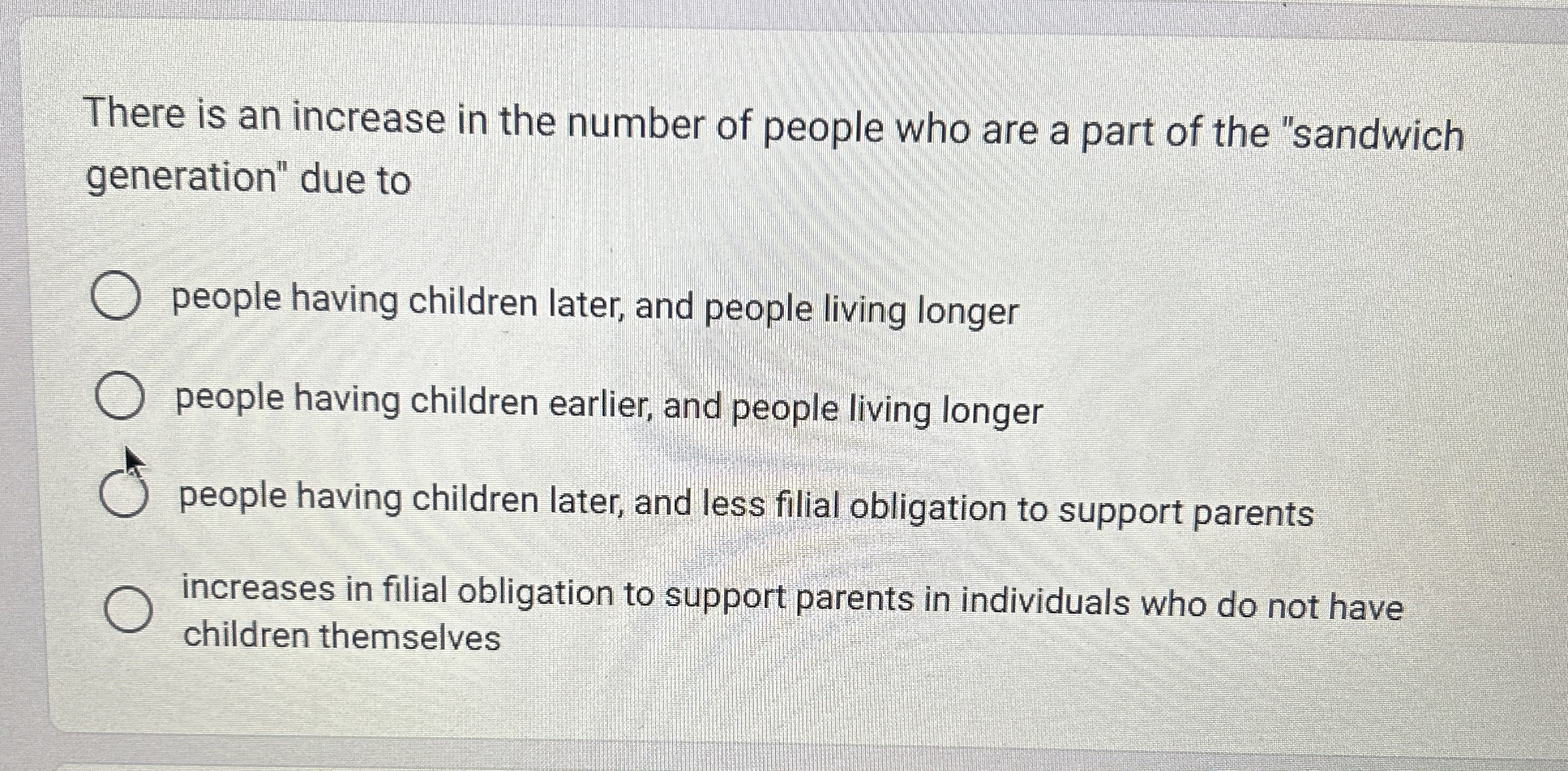 Solved There is an increase in the number of people who are | Chegg.com
