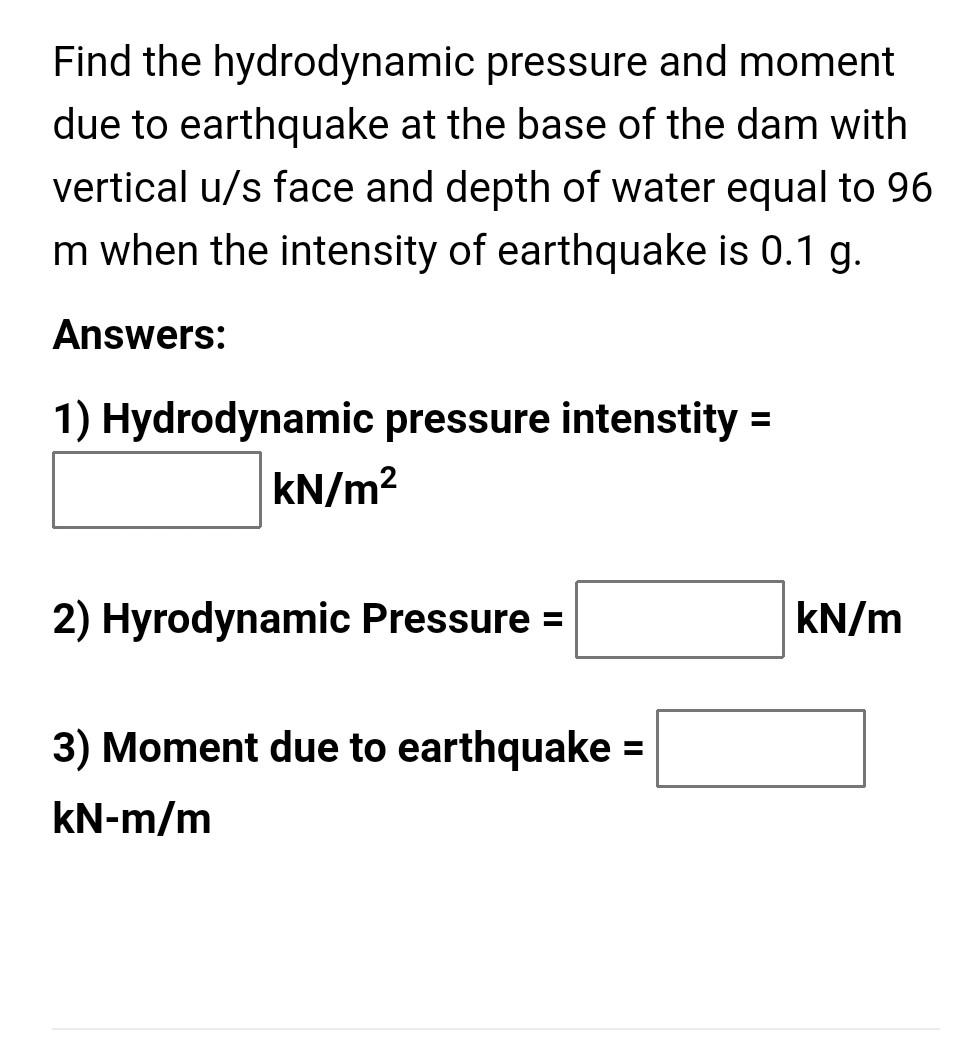 Solved Find the hydrodynamic pressure and moment due to | Chegg.com