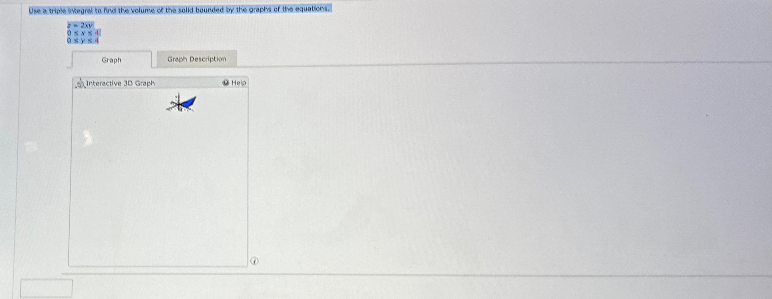 Solved Use a triple integral to find the volume of the solid | Chegg.com