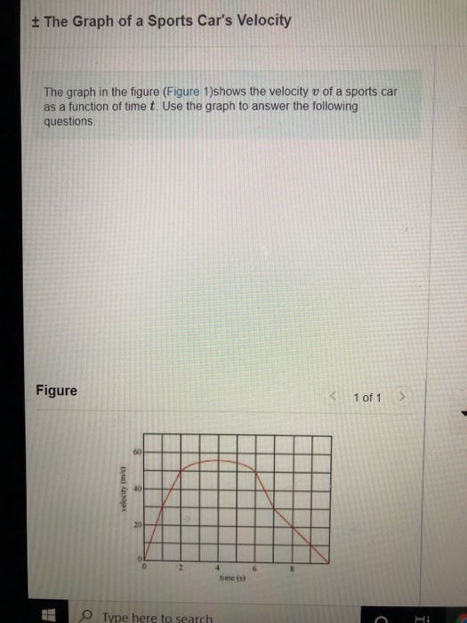 Solved The Graph of a Sports Car's Velocity The graph in the | Chegg.com