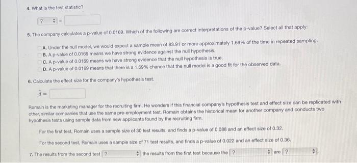 Solved (10 points) Test for the best - A major financial | Chegg.com