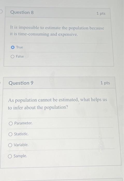 Solved It is impossible to estimate the population because | Chegg.com