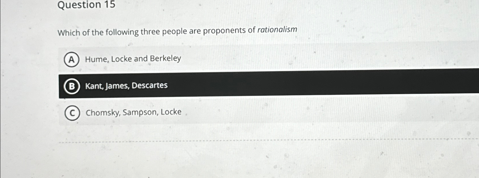 Solved Question 15Which of the following three people are | Chegg.com Solved Question 15Which of the following three people are | Chegg.com