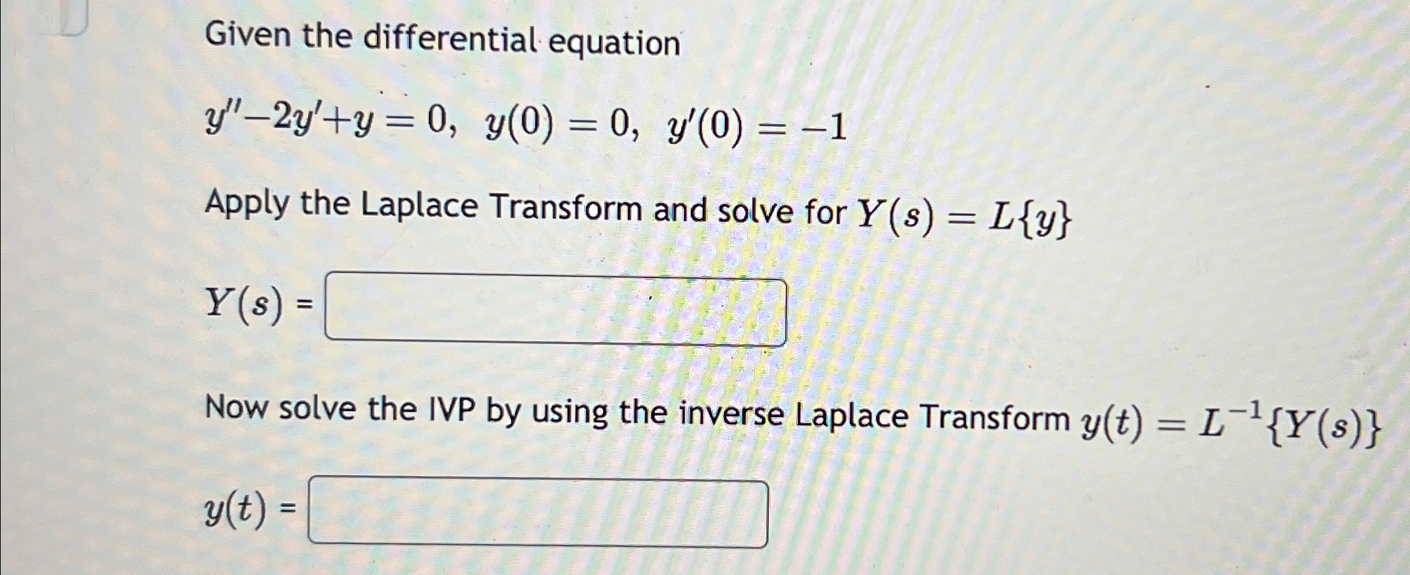 Solved Given the differential | Chegg.com