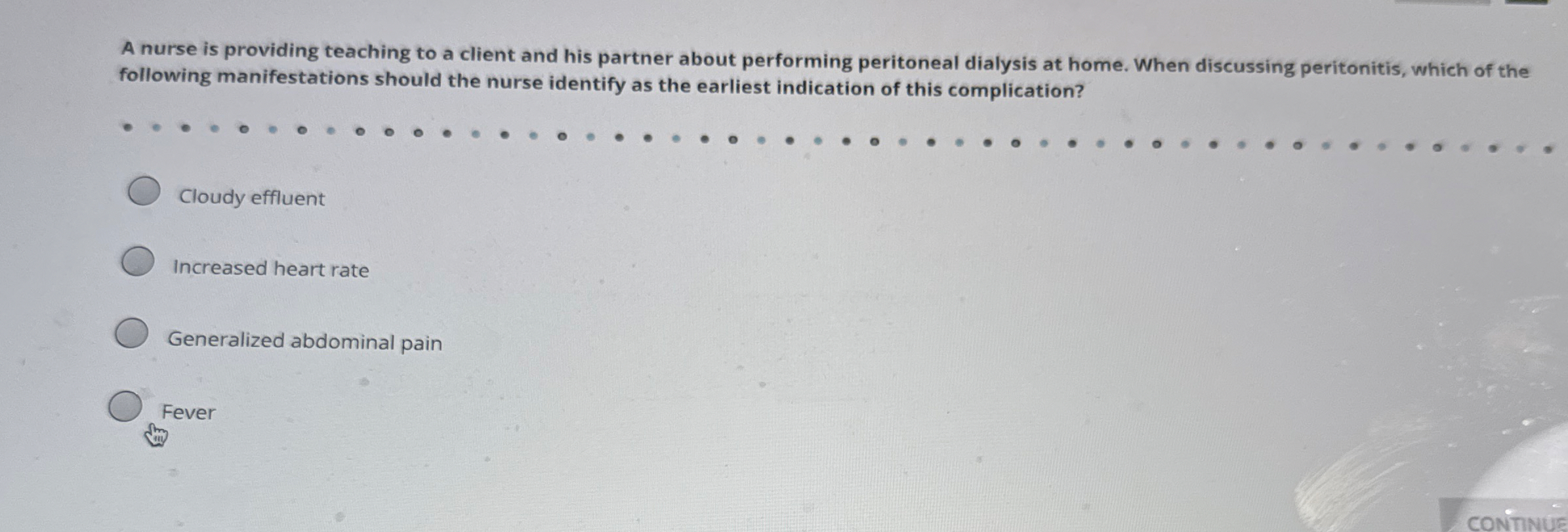 Solved A nurse is providing teaching to a client and his | Chegg.com