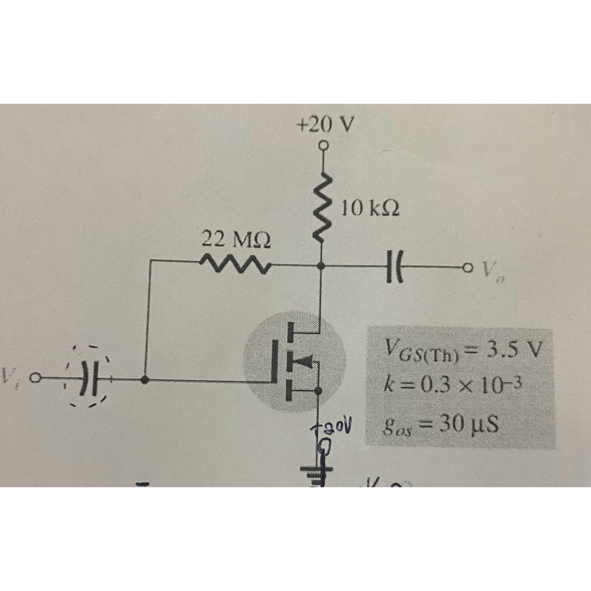 Solved What is vo, ﻿if vi is 20mv | Chegg.com