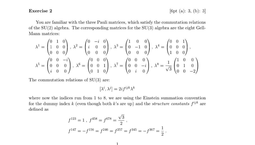 Solved You are familiar with the three Pauli matrices, which | Chegg.com