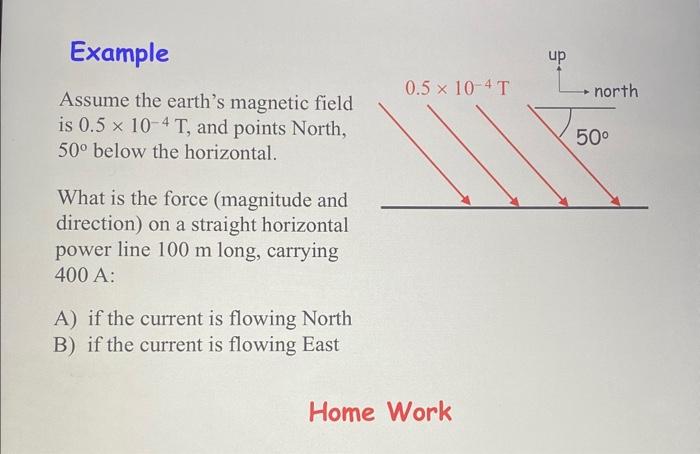 Solved 1. ﻿The Earth’s magnetic field has a value of about | Chegg.com