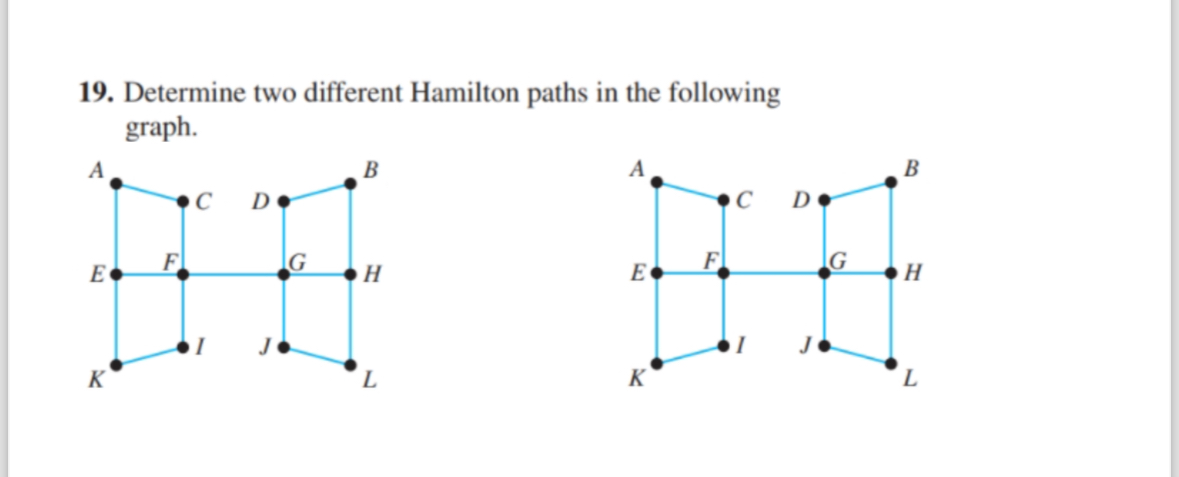 Solved Determine two different Hamilton paths in the | Chegg.com