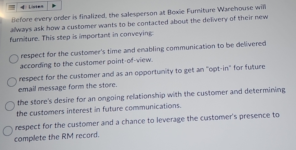 Solved Before every order is finalized, the salesperson at | Chegg.com