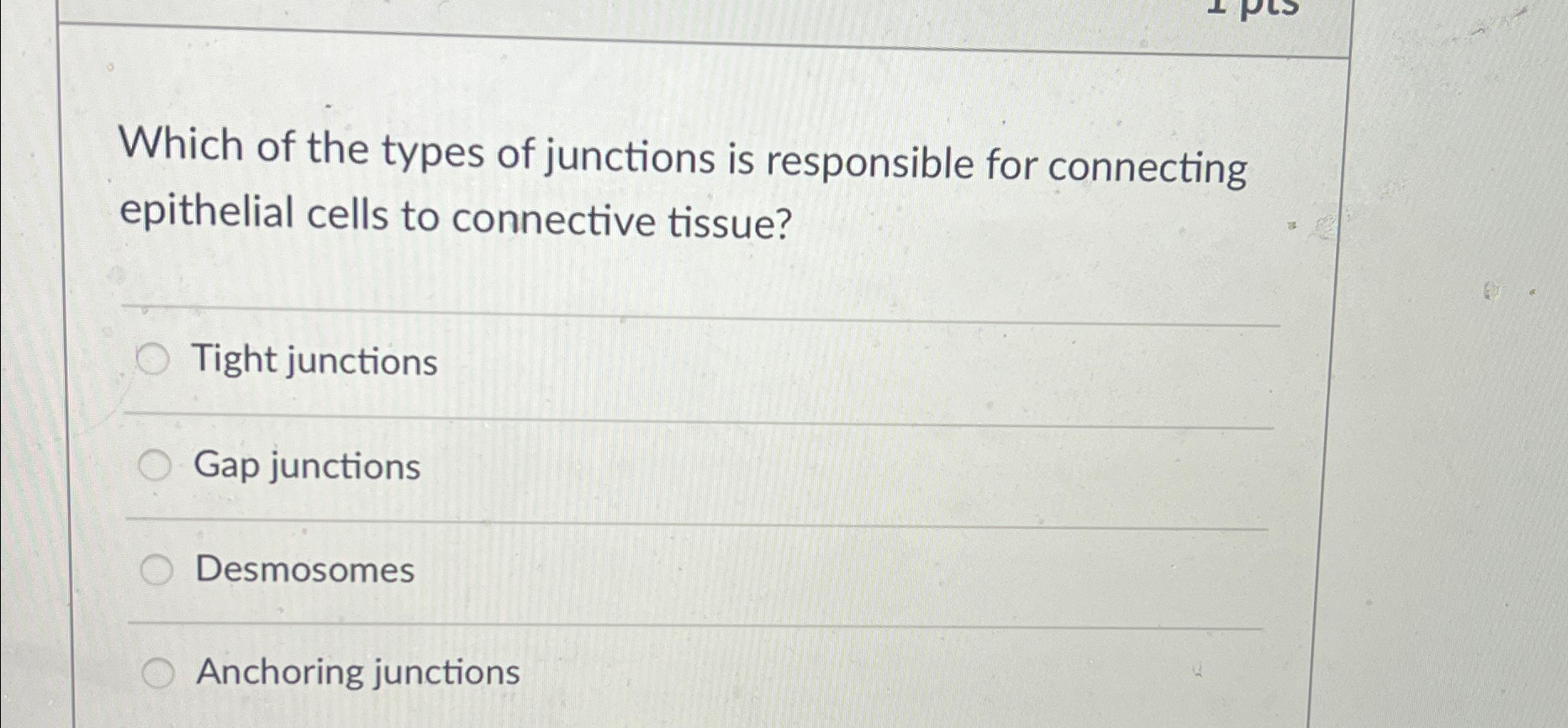 Solved Which of the types of junctions is responsible for | Chegg.com