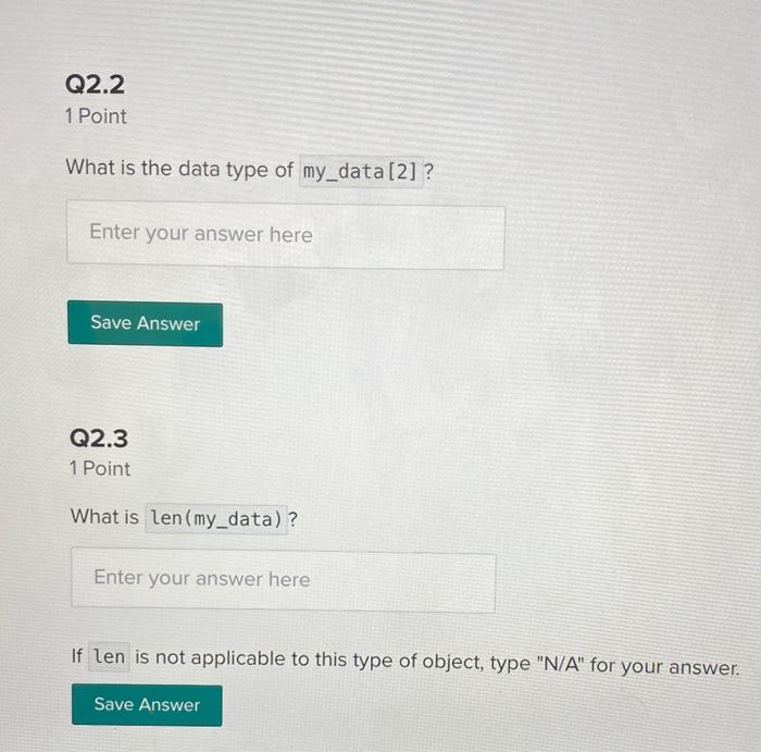 Solved Q2 10 Points Use the variable defined below to answer | Chegg.com
