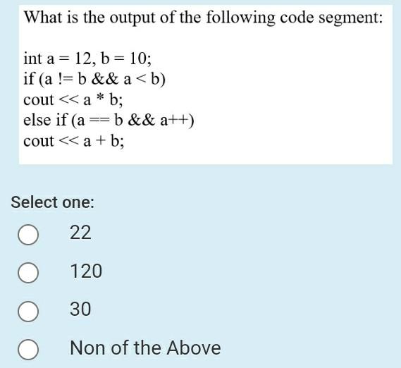 Solved What Is The Output Of The Following Code Segment Int
