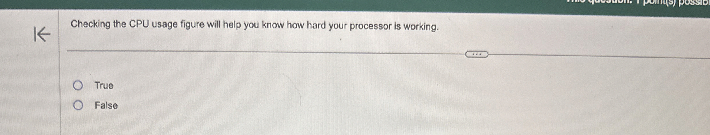 Solved Checking the CPU usage figure will help you know how | Chegg.com