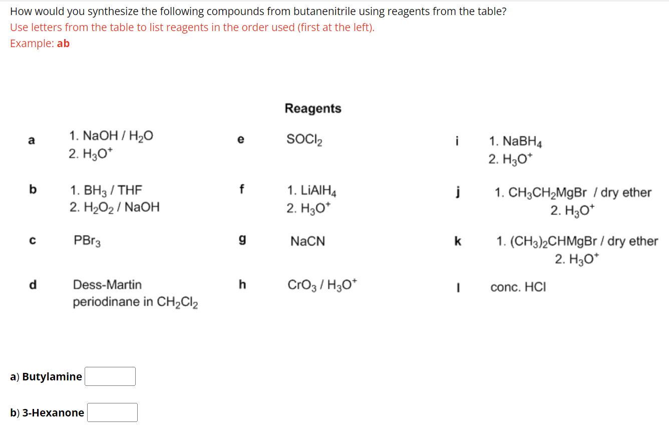 Solved How would you synthesize the following compounds from | Chegg.com