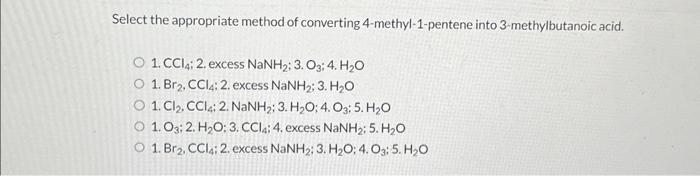 Solved Select the appropriate method of converting | Chegg.com